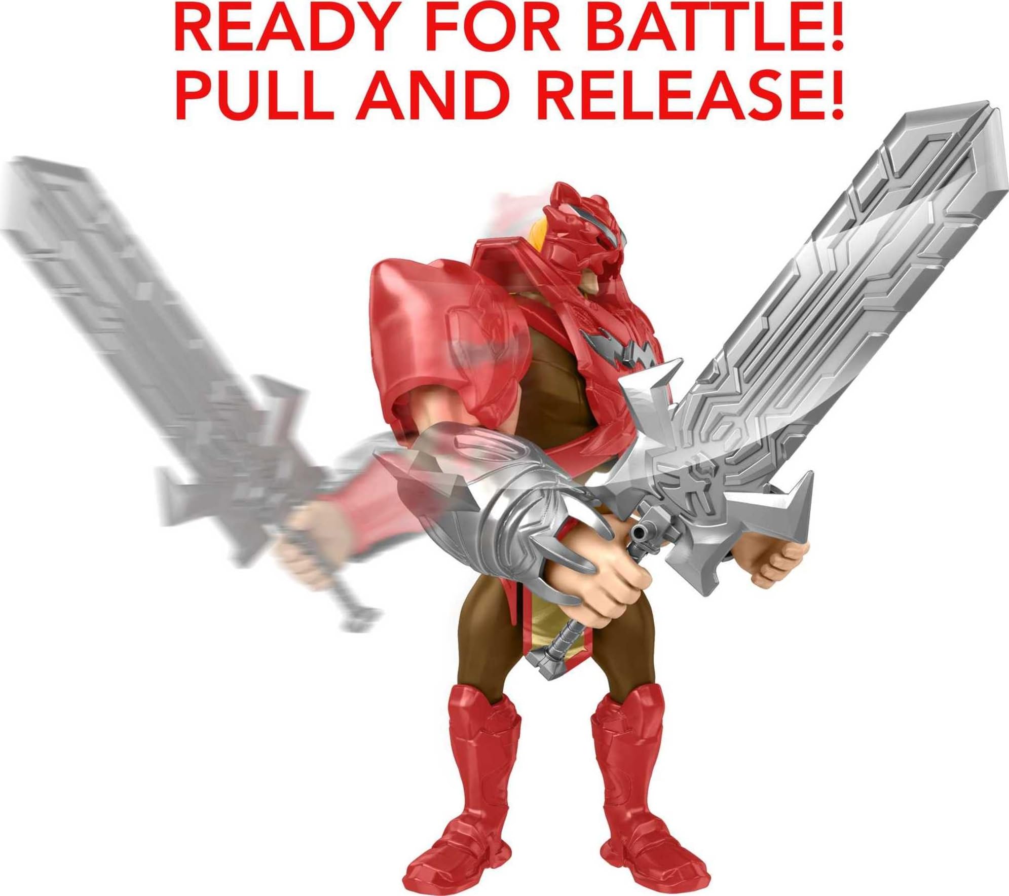 Masters of the Universe Deluxe He-Man Power Attack Action Figure, 8.5-in Battle Character for Storytelling Play, Gift for Fans 4 Years and Older