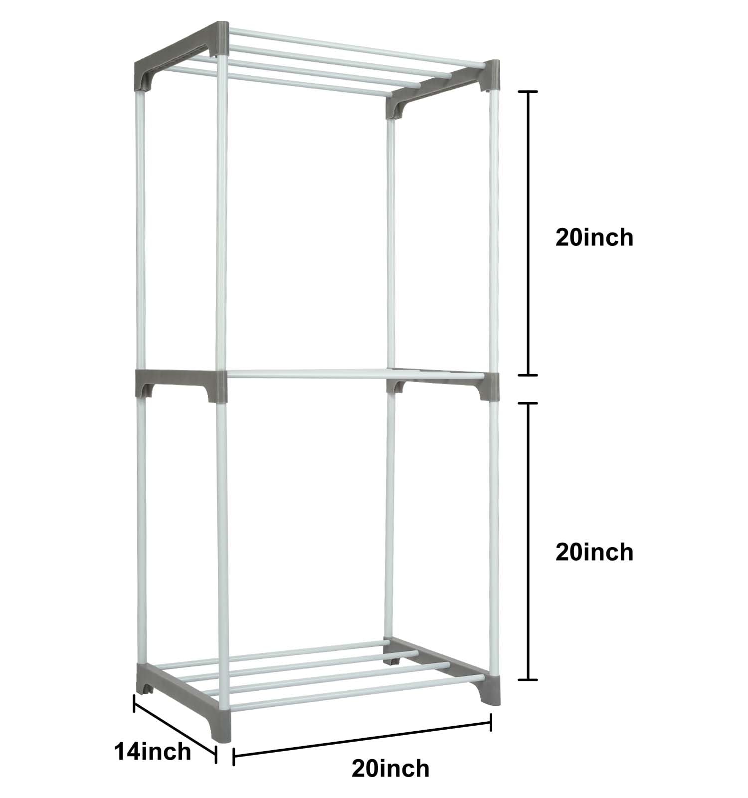 HOUSE AGAIN Clothes Drying Rack, Small Drying Rack Clothing, 3-Tier Laundry Cloth Dyer Racks Freestand Dryer Rack for Bathroom, Apartment and Laundry Room