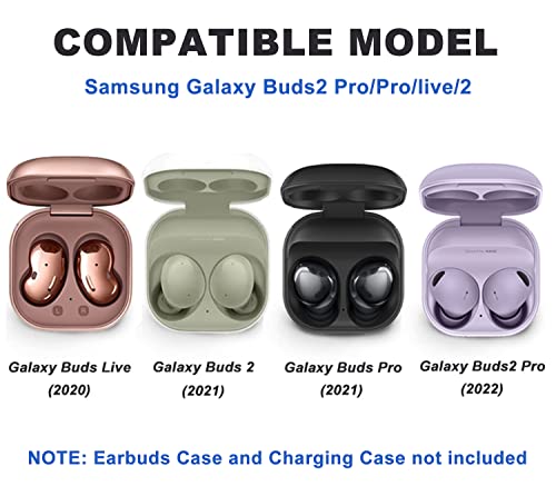 leChivée for Samsung Galaxy Buds2 Pro Case Buds Pro Case Buds 2 Case Galaxy Buds Live Case with Security Lock Heavy Duty Shockproof Protective Case Cover with Carabiner for Samsung Earbuds Case
