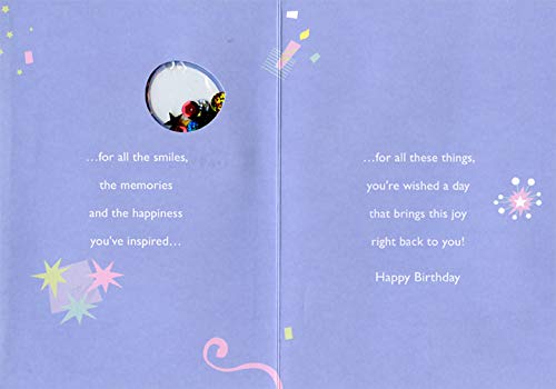 Designer Greetings The Lives You've Touched Window Sequins Age 65 / 65th Birthday Card
