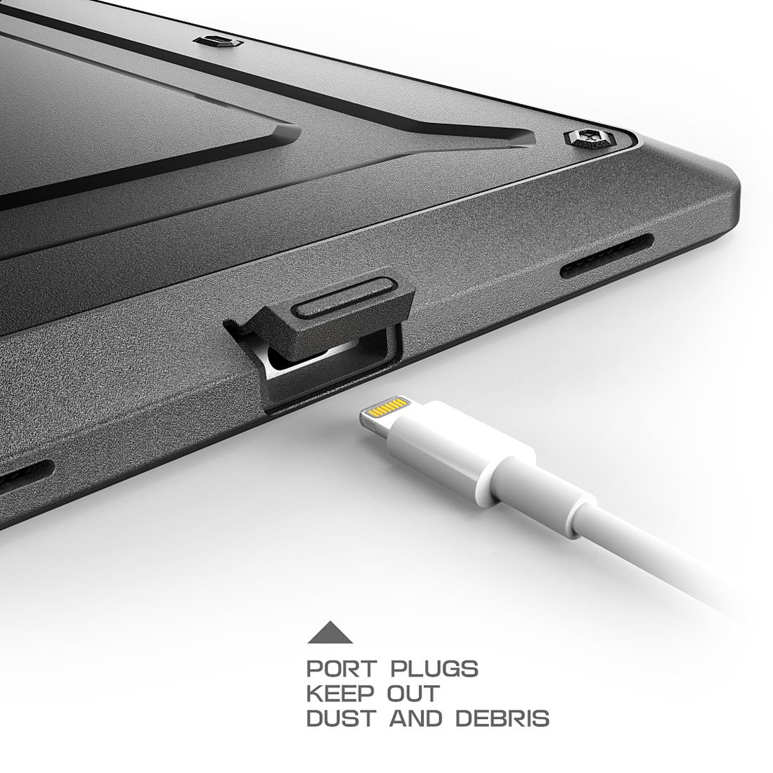 SUPCASE Unicorn Beetle PRO Case for iPad Air 3 (2019) and iPad Pro 10.5'' (2017), Heavy Duty with Built-in Screen Protector Full-body Rugged Protective Case (Black)