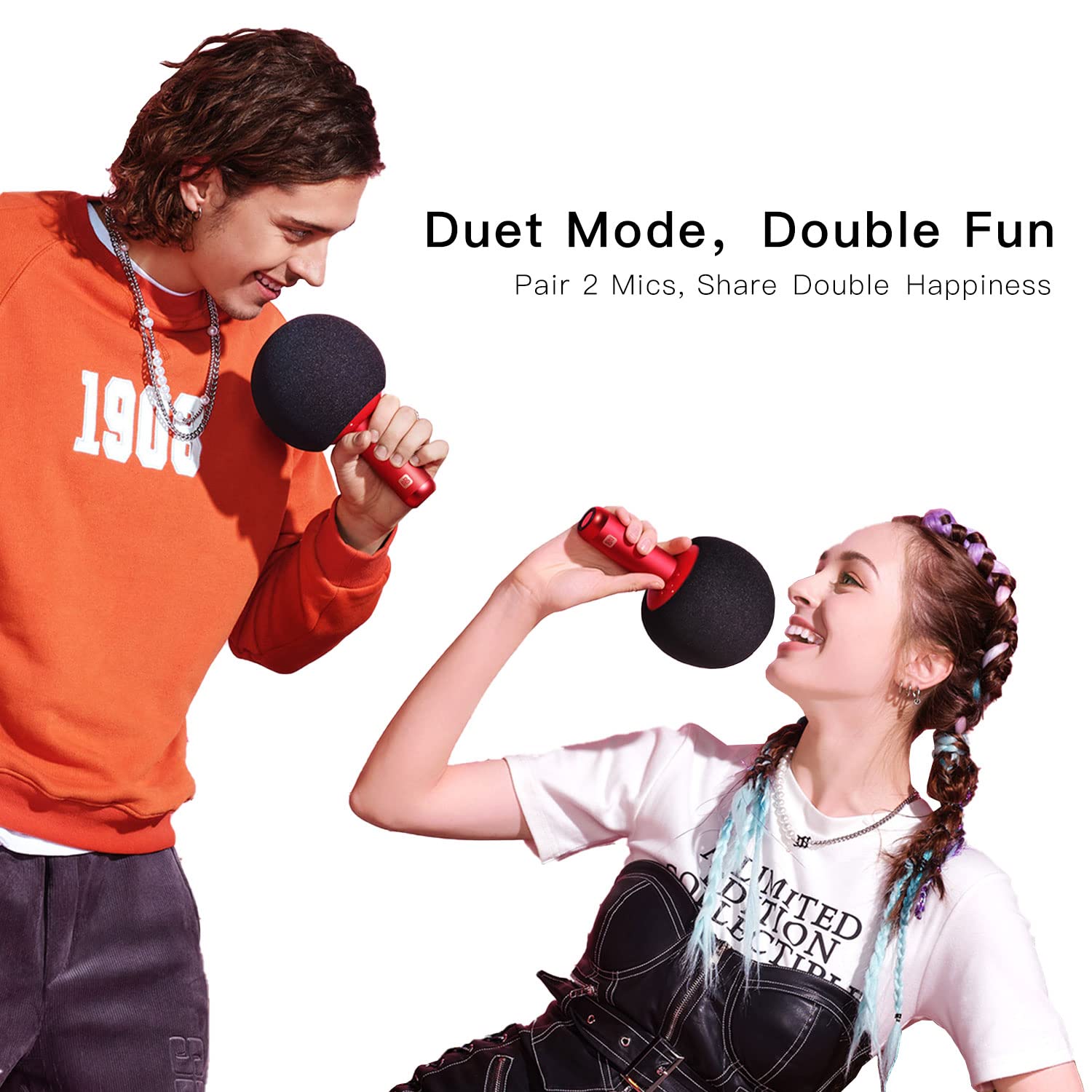 CALF Karaoke Microphone Wireless Bluetooth Changba Speaker Portable Mini Adults Entertainment Handheld Mic Speaker Singing Home KTV Party Indoor Electronic Gifts for Android iPhone Smartphones PC