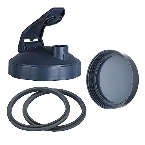Blender Replacement Cups for Nutribullet Blender, 32oz & 24oz Cups with Flip Top To Go Lid & Flat Lid & Rubber Gasket, Compatible with Nutri Bullet 600W/900W Blenders (6 PCS)
