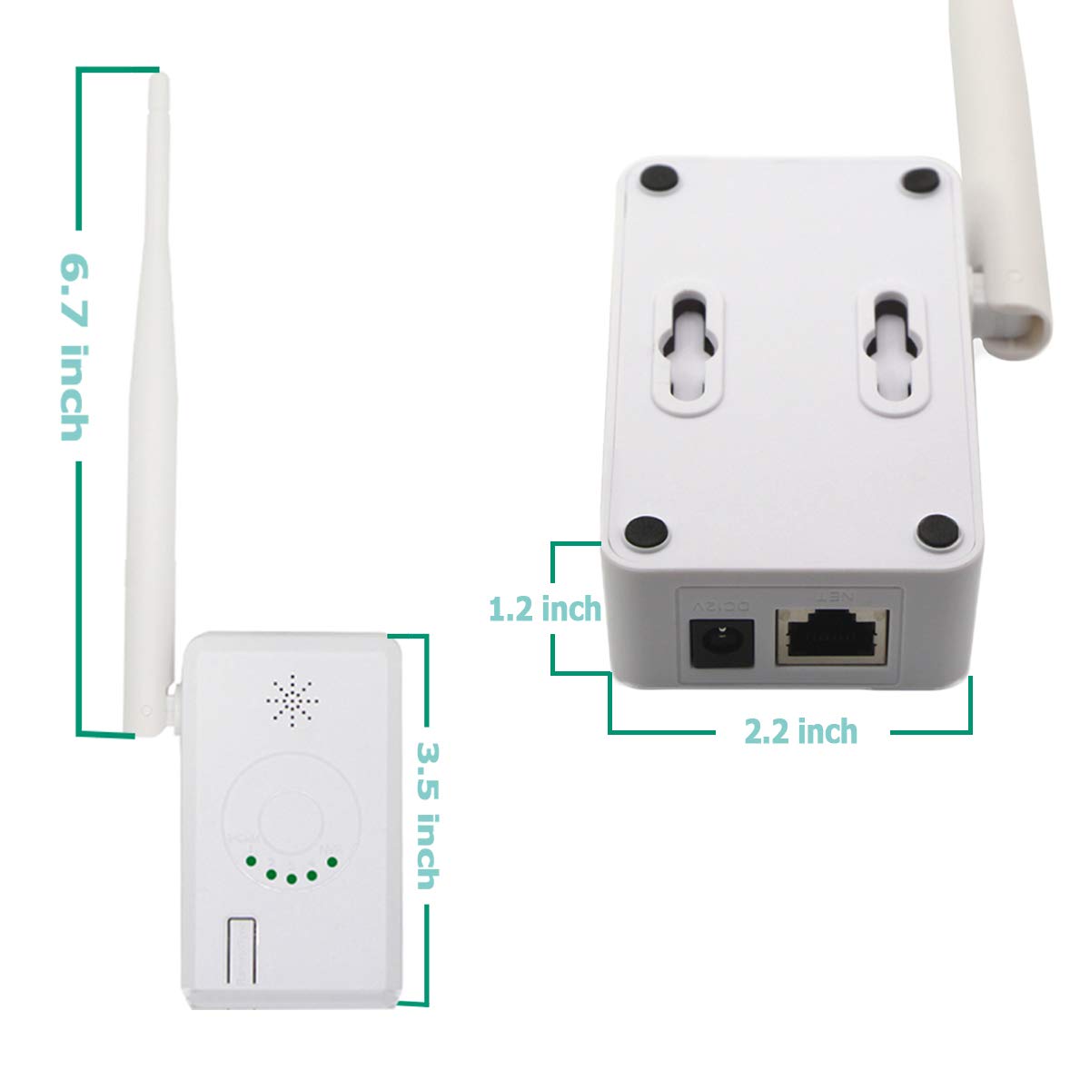 WiFi Range Extender, Wireless Security Camera Range Extender, Surveillance Camera WiFi Repeater, Wireless Extender with Power Supply, Wireless Network Repeater