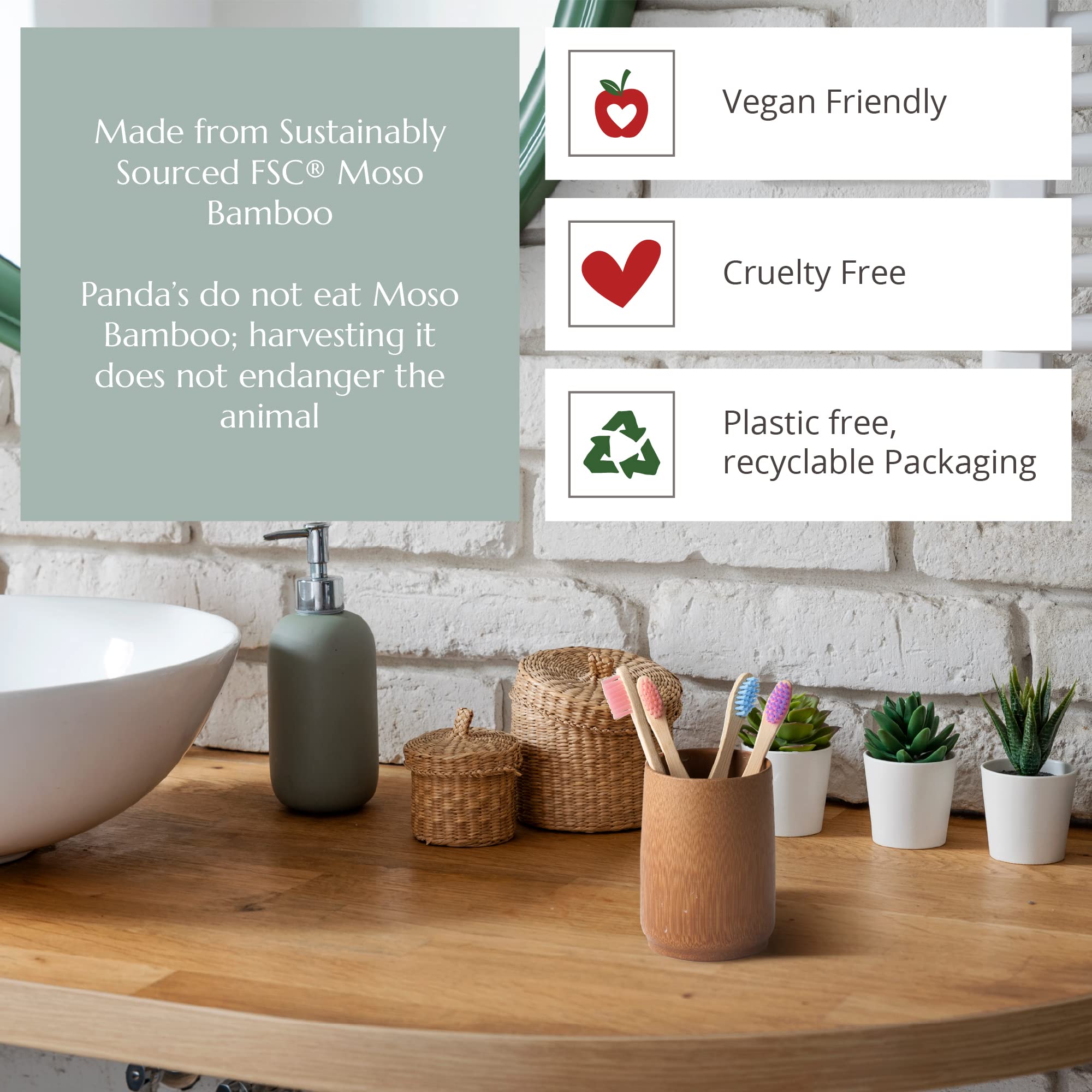 Wild & Stone | Organic Children's Bamboo Toothbrush | 4 Pack | Soft Fibre Bristles | 100% Biodegradable Handle | BPA Free | Vegan Eco Friendly Kids Toothbrushes (Multicolor)
