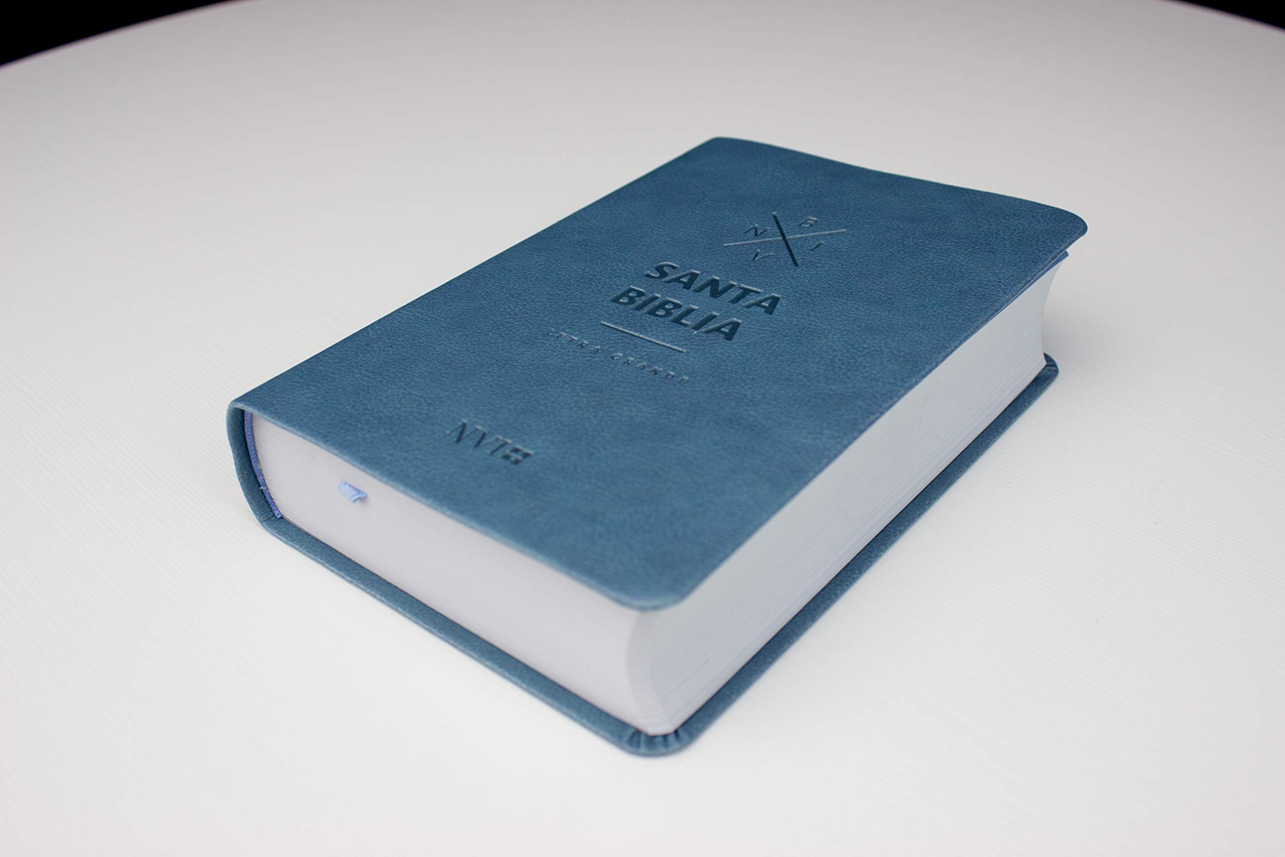 Biblia NVI letra grande - Tamaño mediano - Azul