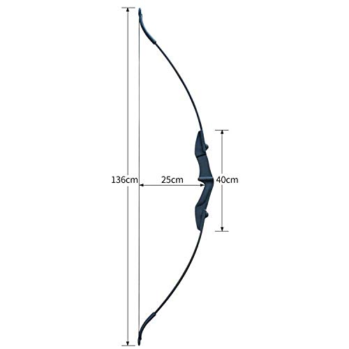 Archery Recurve Bow 20 30 40Lbs Takedown Bow Target Left Right Hand Outdoor Hunting Training Target Practice for Adults Beginners (30LBS)