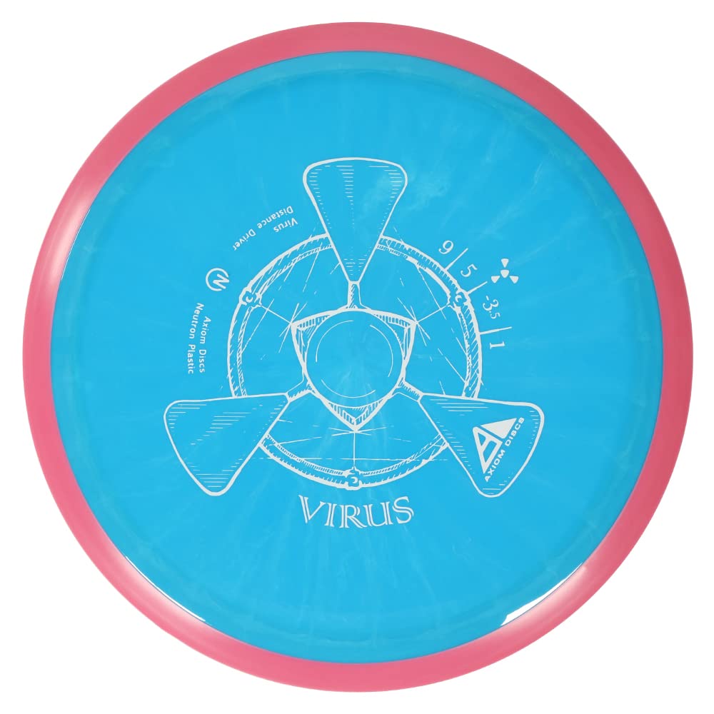 Axiom Discs Neutron Virus Distance Driver Golf Disc [Colors May Vary] - 160-169g