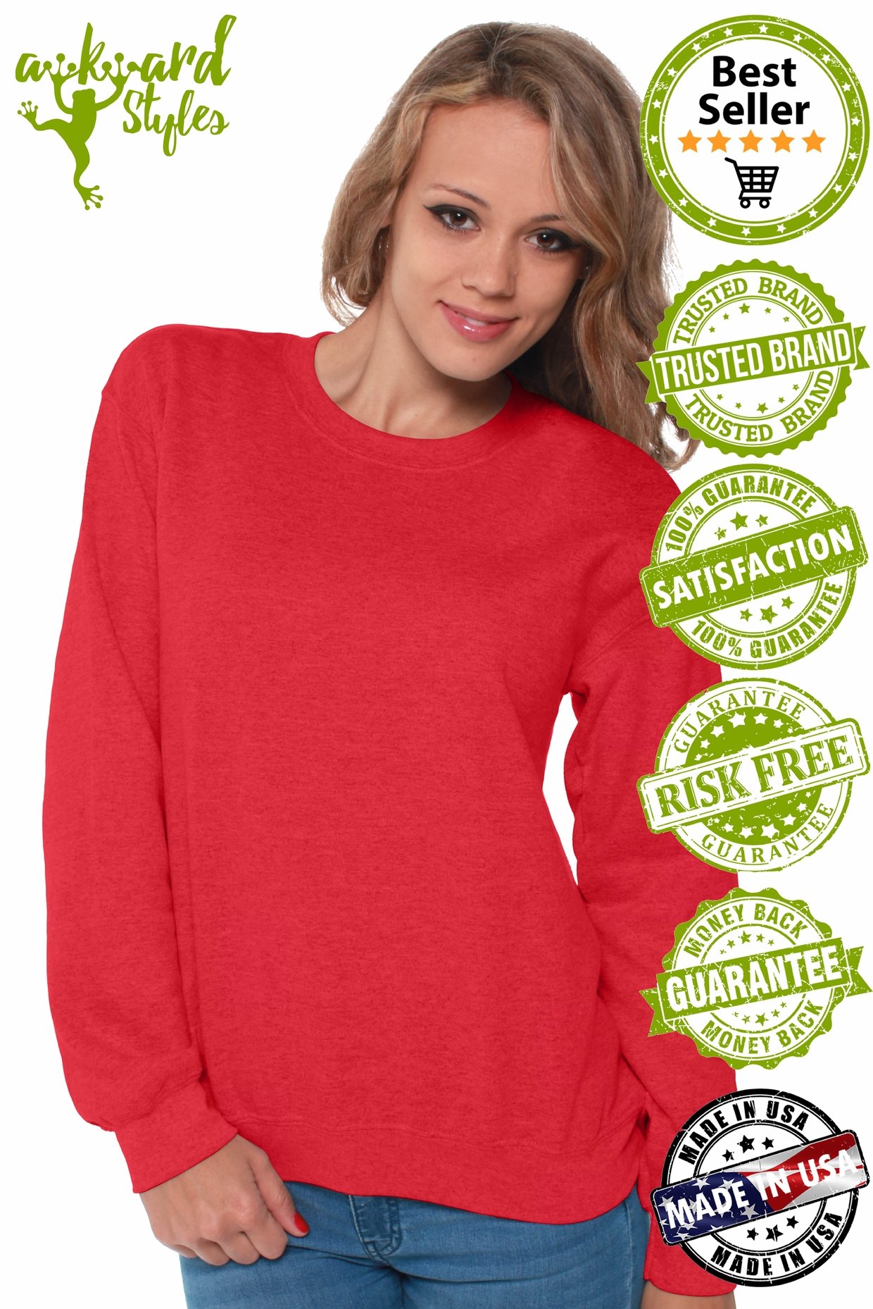 Awkward Styles I Do It for The Hos Ugly Christmas Sweater - Holiday Season Sweatshirt For Fun Lovers Green M