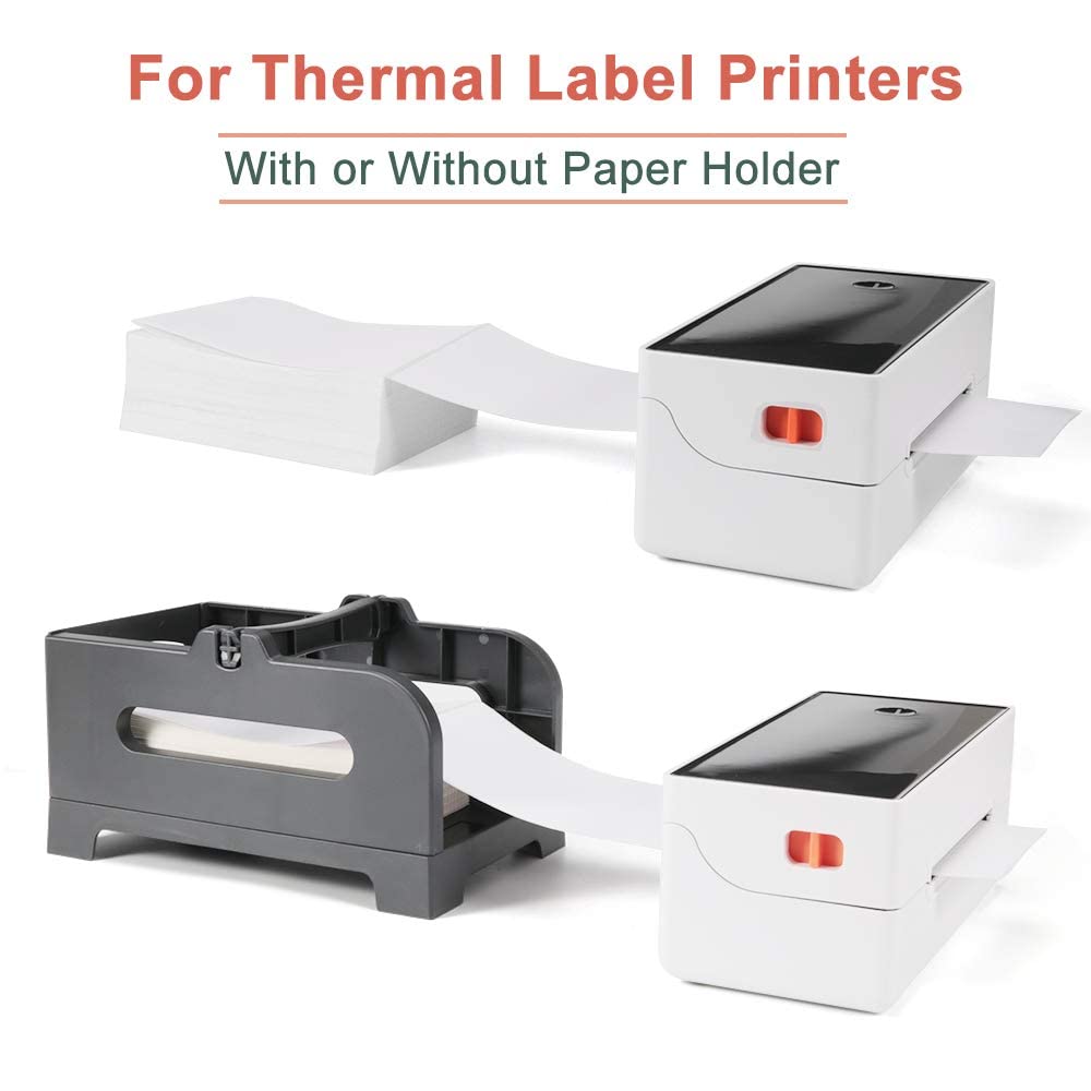 BESTEASY 4" x 6" Fanfold Direct Thermal Labels, White Perforated Permanent-Adhesive Shipping Labels, Mailing Address Label, Compatible with Zebra, Elton (4 Stack 1000 Labels/Stack)