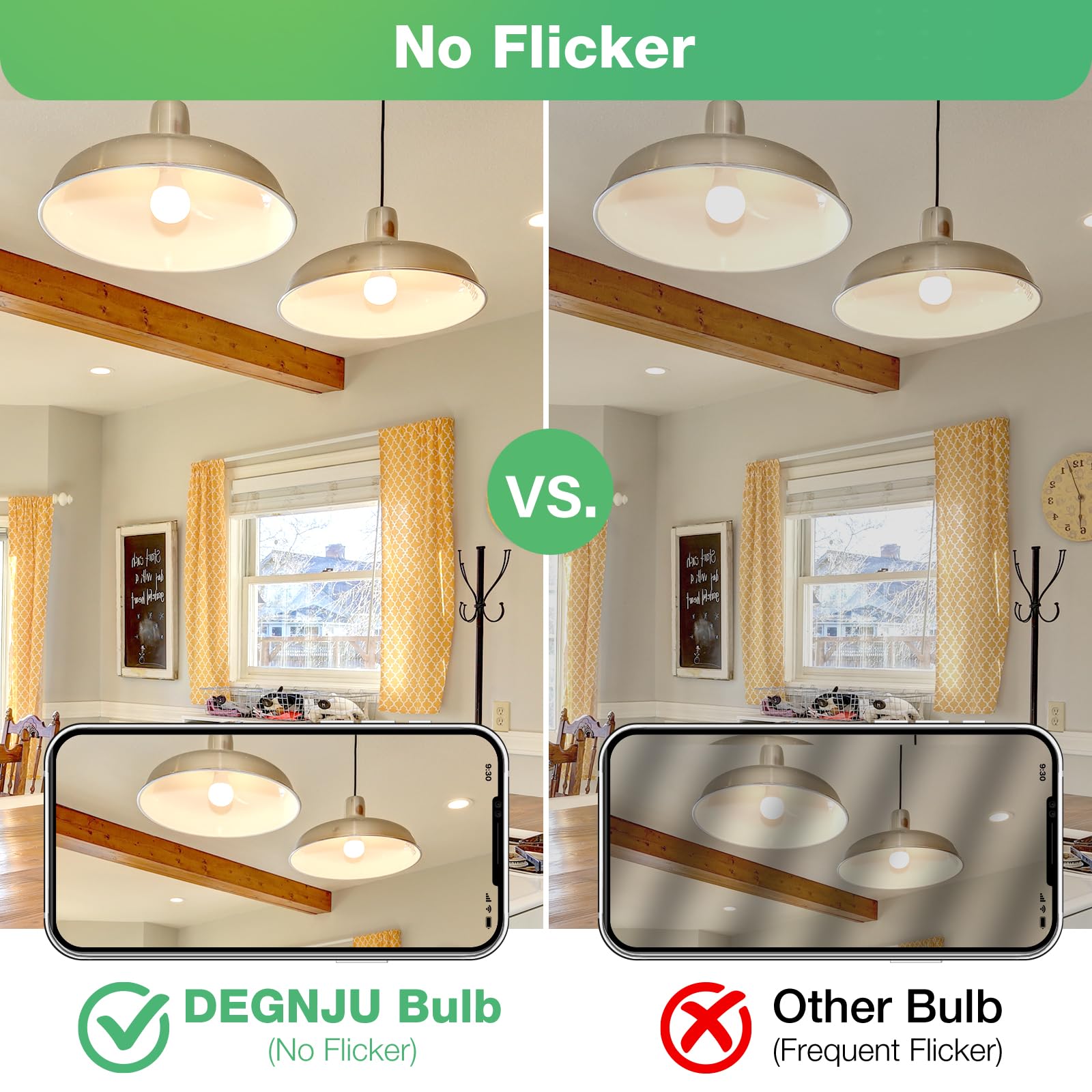 DEGNJU Light Bulbs,100 Watt Light Bulb Eqv, Warm Light Bulbs LED 1500LM, Soft White Light Bulb E26, 13W Bright Standard Appliance Light Bulb, 15000H, Non-Dimmable, White Light Bulbs for Rooms, 12 Pack