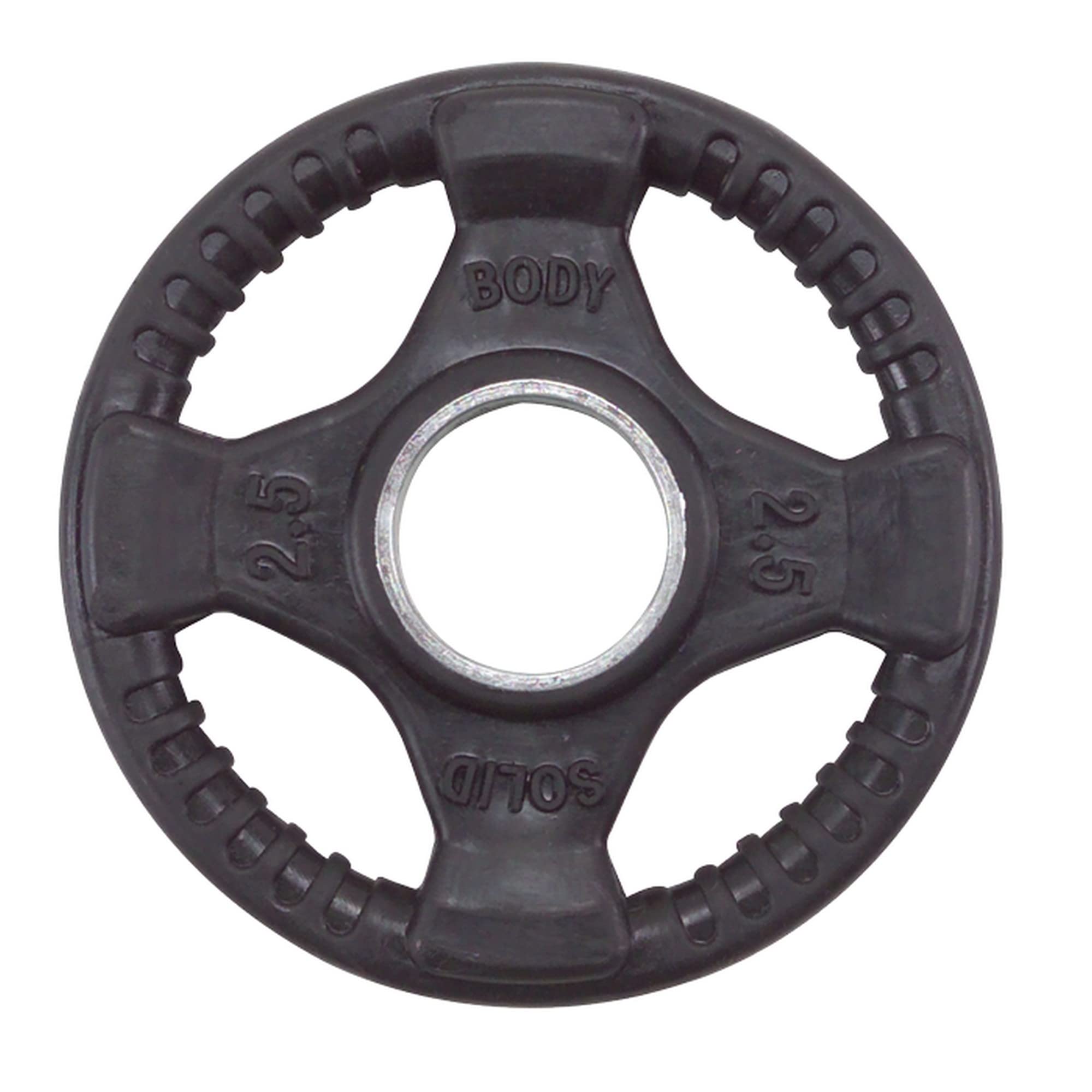 Body Solid ORST105 Olympic Rubber Grip 105 lbs. Weight Set, Black
