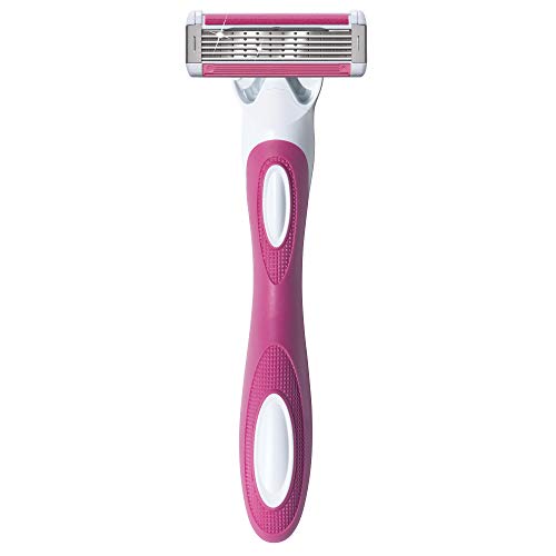 BIC Click 5 Soleil Women's Disposable Razors, 5 Blades With a Moisture Strip For a Smoother Shave, 1 Handle and 6 Cartridges, 7 Piece Razor Set