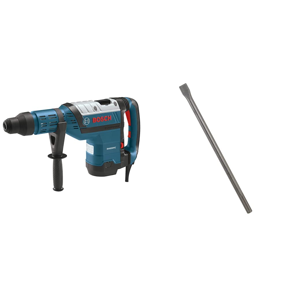 Bosch RH850VC 120-Volt 1-7/8" SDS-max Rotary Hammer with BOSCH HS1912 1 In. x 18 In. Flat Chisel SDS-max Hammer Steel