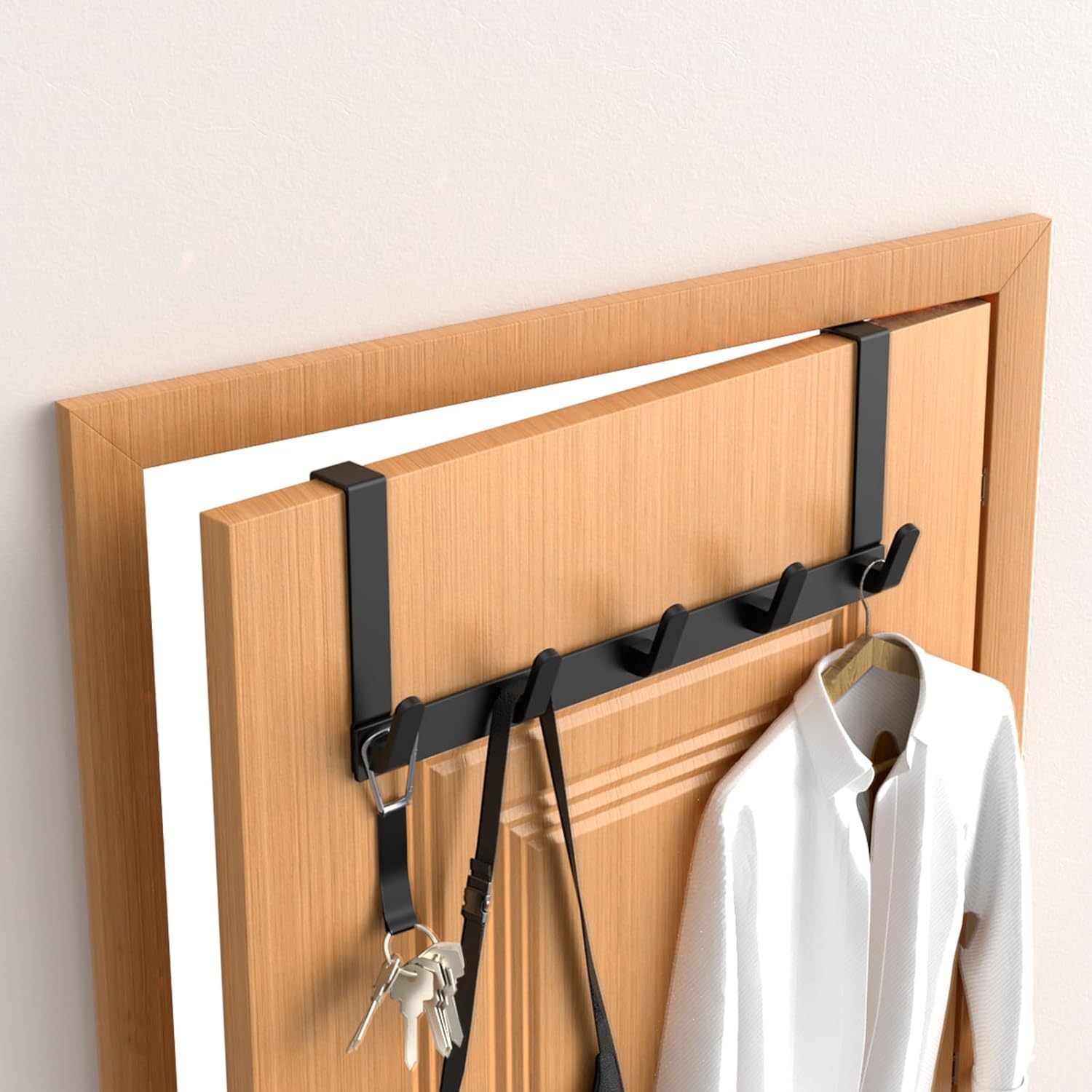 CHAUNCEY HOME Over The Door Hooks Hanger with Extended Arms - Bathroom Accessories and Towel Rack Organizer - 1 Pack,OB85