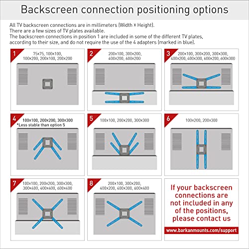 Barkan 40" Long White TV Wall Mount, 13 - 80 inch Dual Arm Full Motion Articulating - 4 Movement Flat / Curved Screen Bracket, Holds up to 110lbs, Extra Stable, Fits LED OLED LCD