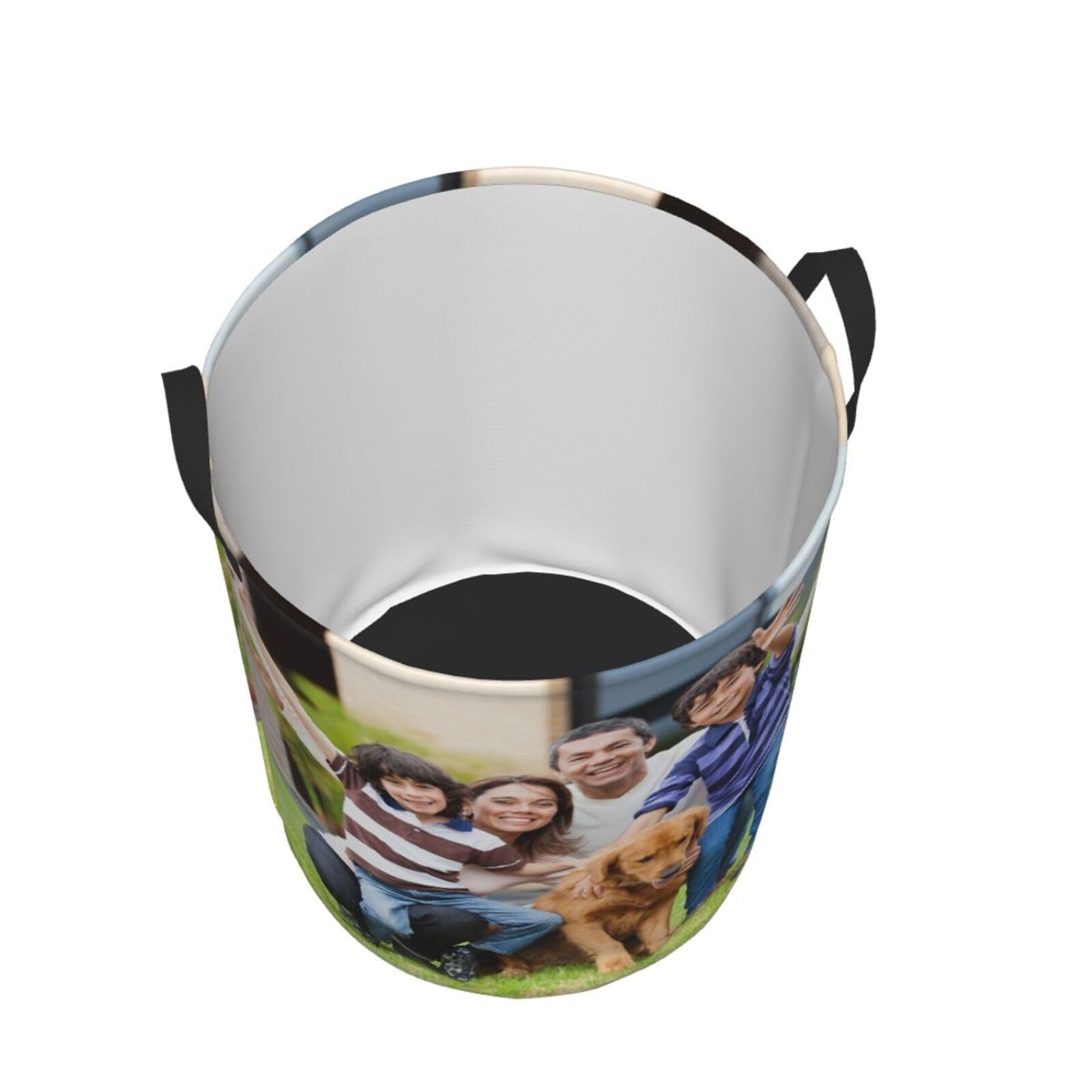 Custom Laundry Basket Personalized Laundry Hamper Add Your Name Text Photo Customized Collapsible Cute Dirty Clothes Baskets for Bathroom Bedroom Living Room Barbershop