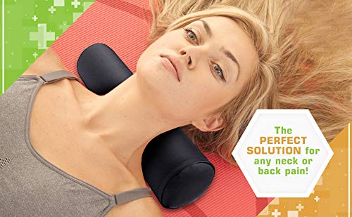 Bodyhealt Neck Roll Pillow - Original Cervical Roll. Round Pillow for Head, Neck, Spine & Back Pain Relief. Circle Pillow, Neck Support Pillow for Sleeping. Cylinder Pillows Firm Lumbar Bolster Pillow