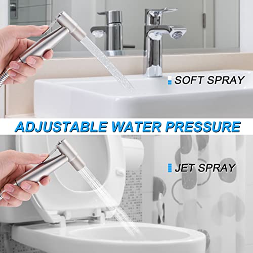 CJCXYJCY Toilet multi-function handheld toilet spray, bathroom diaper shower, spray, hose and accessories - handheld toilet sprinkler with adjustable water pressure control dual spray function
