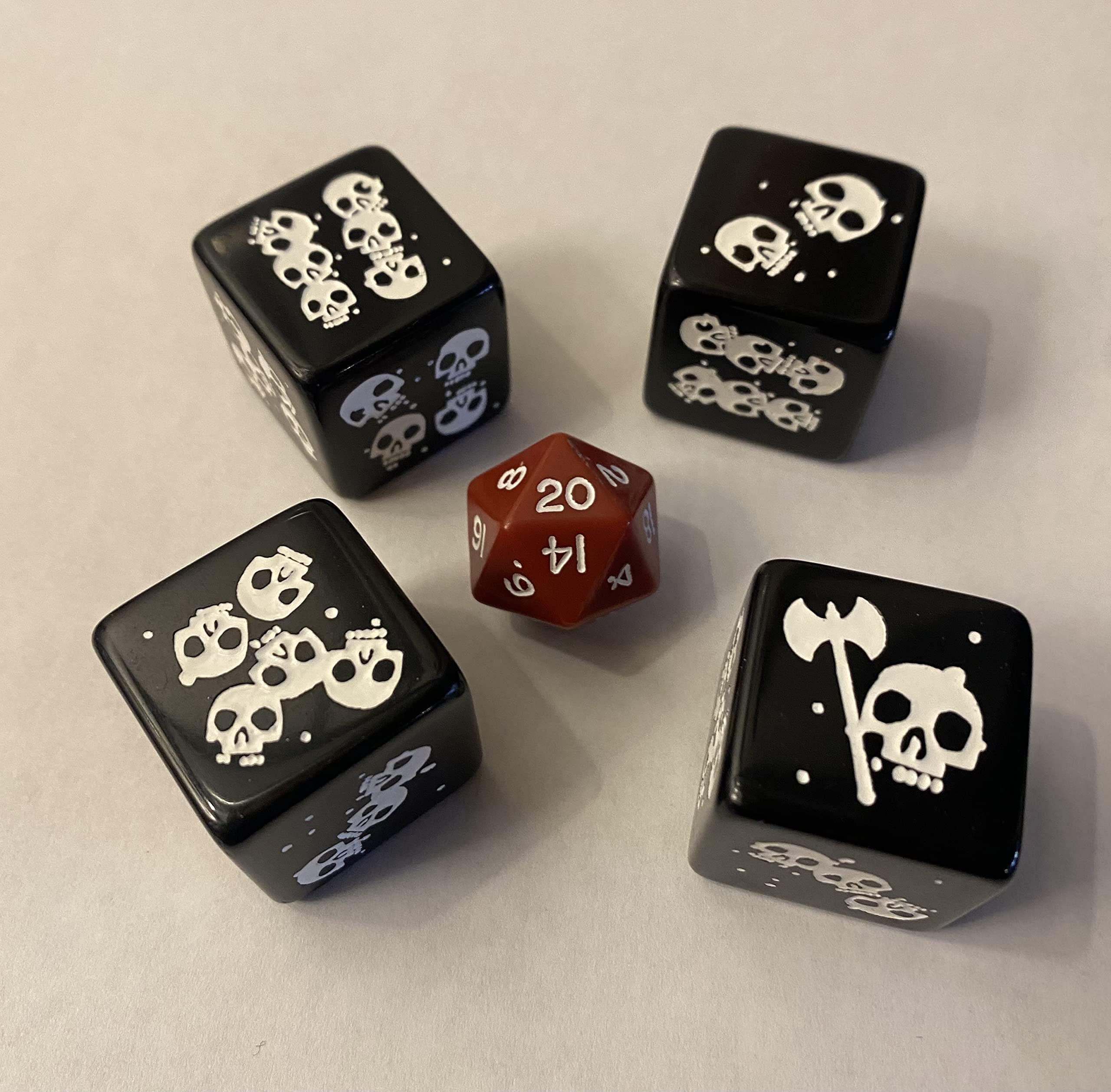 Undead Duke of War Dice Set (4) 25mm (1") RPG Tabletop Roleplaying Game DND by Severed Books