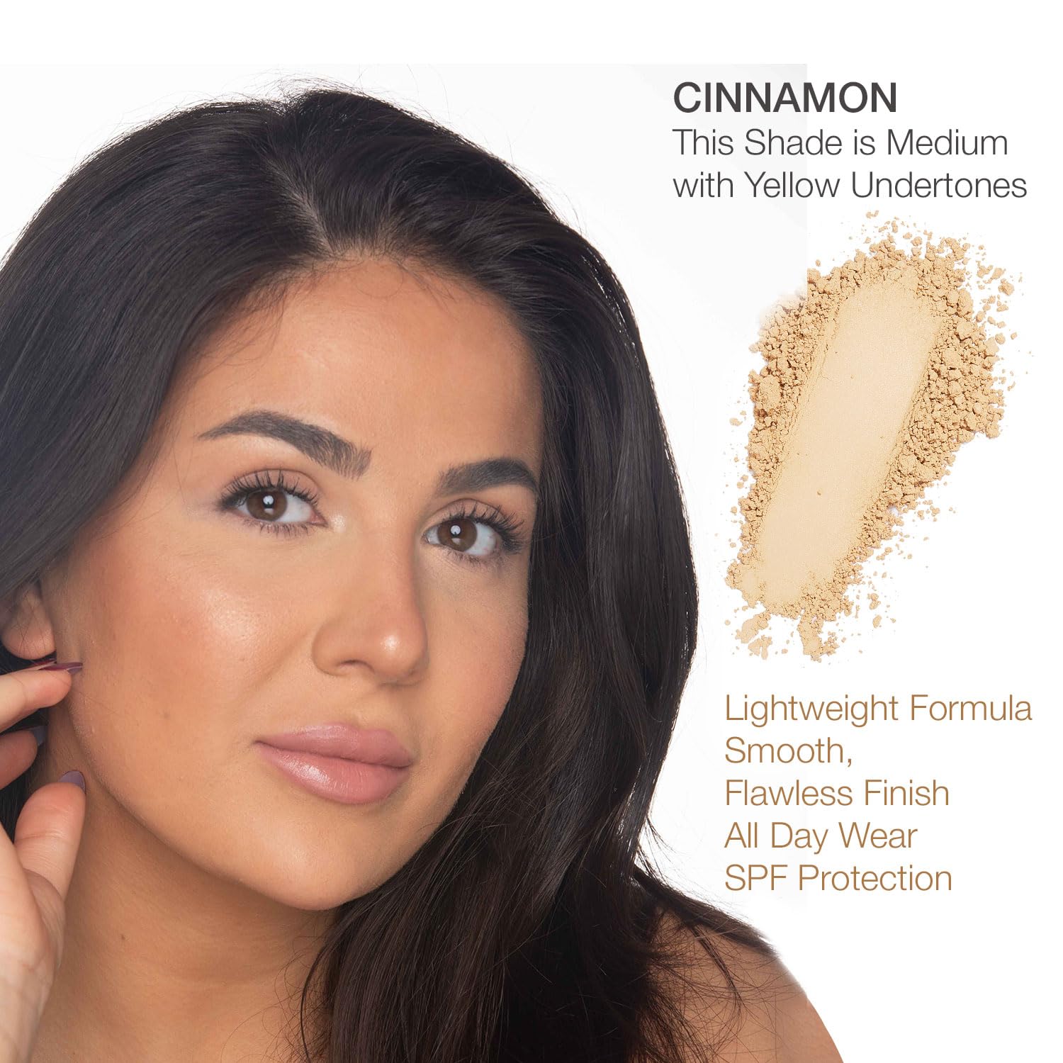 bellapierre Mineral Foundation SPF 15 - Loose Powder | Vegan & Cruelty Free | Full Coverage | Hypoallergenic & Safe for All Skin Types | Oil & Talc Free - 0.32 Oz - Cinnamon