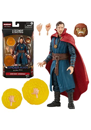 Spider-Man Marvel Legends Series Doctor Strange 6-inch Collectible Action Figure Toy and 4 Accessories and 1 Build-A-Figure Part(s), Multicolor