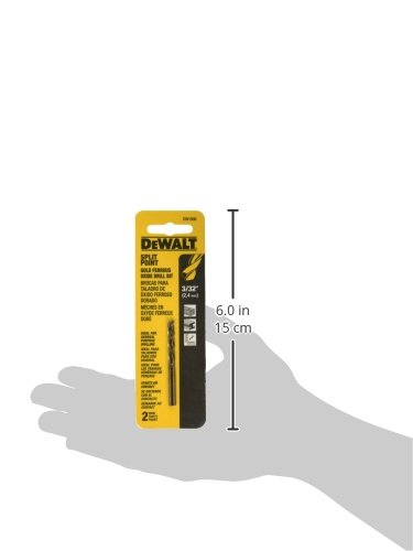 DEWALT DW1906 3/32-Inch Gold Ferrous Oxide Split Point Twist Drill Bit, 2-Pack