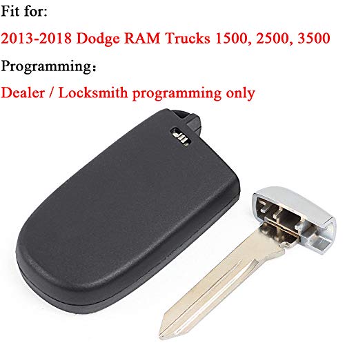 BESTHA 4 Button Keyless Entry Remote Car Key Fob Replacement GQ4-54T for 2013-2018 Dodge Ram 1500, 2500, 3500