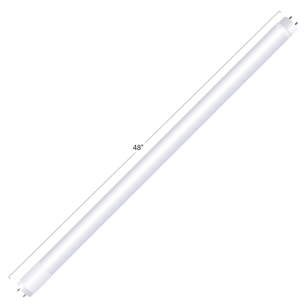 Feit Electric T8 LED Bulbs 4 Foot, 32 Watt Equivalent, Type A Tube Light, Plug & Play, T8 or T12 LED Fluorescent Replacement, Frosted, T48/830/LEDG2/4, 3000K Warm White, (Pack of 4)