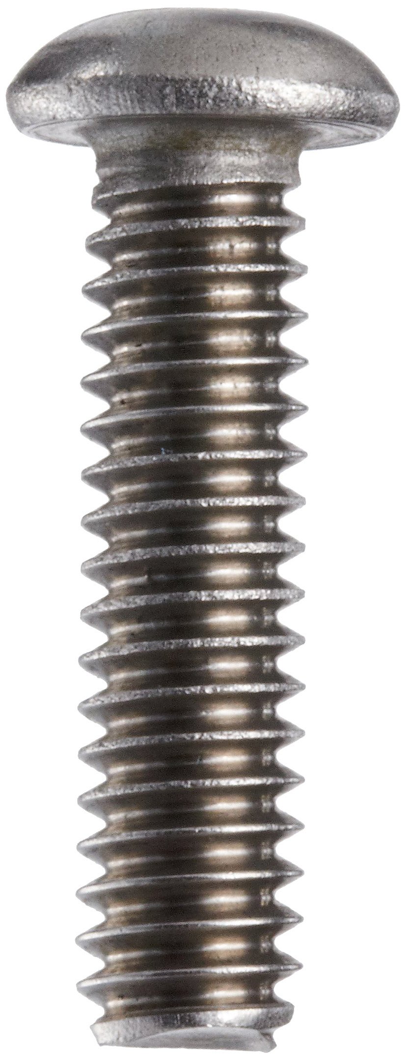 Small Parts Stainless Steel Machine Screw, Plain Finish, Button Head, Pin In Star Drive, 5/8" Length, 1/4"-20 Threads (Pack of 100)