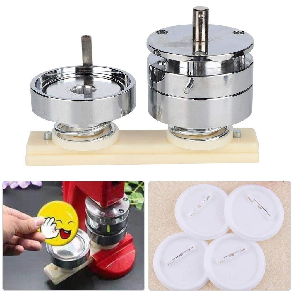 AYBAL Badge Mould, 58mm Pin Making Badge Punching Die Round Button Mould DIY Button Interchangeable Maker Pin Punch Die Badge Press Machine Accessories