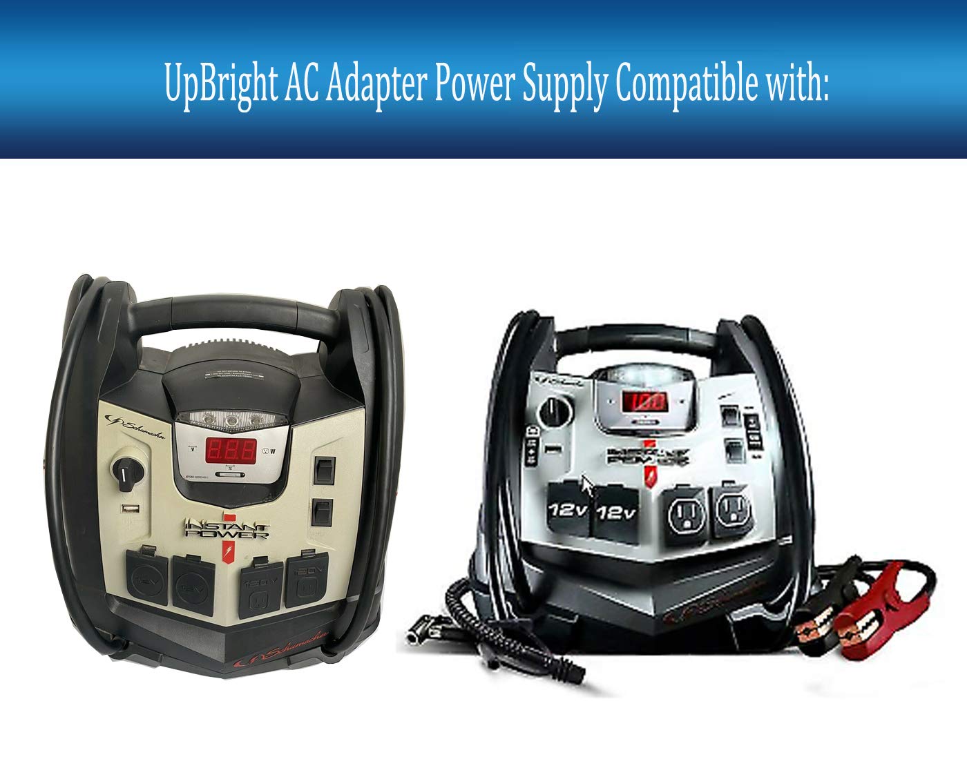 UpBright 17V AC/DC Adapter Compatible with Schumacher Instant Power XP2260 XP2260W XP 2260 W XPF XPF2260-CA XPF2260CA booster pack Jump Starter 12V Supply Source Battery 93026737 17VDC 1A 1.2A Charger