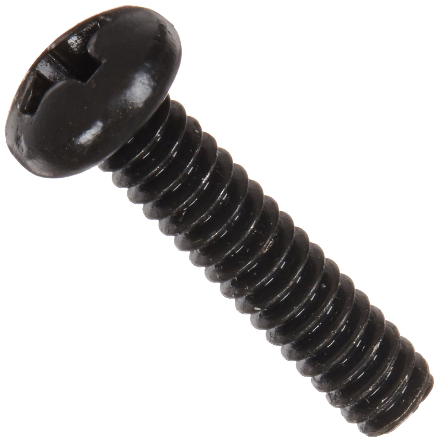Small Parts Steel Pan Head Machine Screw, Black Oxide Finish, Meets ASME B18.6.3, #2 Phillips Drive, #10-32 Thread Size, 3/4" Length, Fully Threaded, Import (Pack of 100)