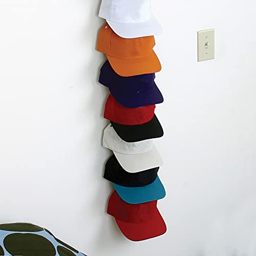 Perfect Curve Cap Rack Pro System – Hat Rack for Baseball Caps | Over Door Organizer | Baseball Cap Organizer |Hat Hangers for Closet |Hat Organizer for Wall | 10 Clips Hold up to 30 caps | White