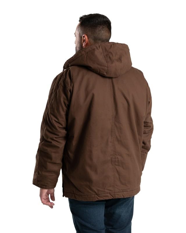 Berne Men's Original Washed Chore Coat, 2X-Large Regular, Bark
