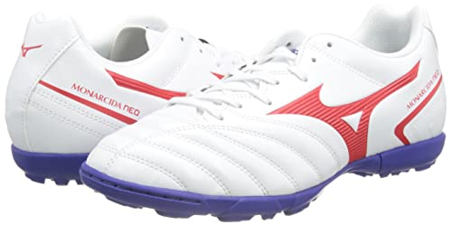 Mizuno Men's Football Shoe, White Highriskred, 10.5