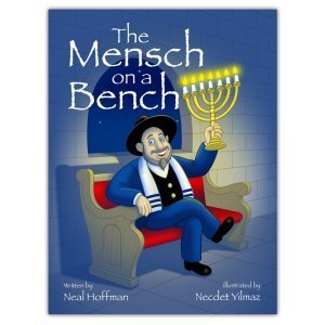 Mensch on a Bench As Seen on Shark Tank The Hanukkah Decor with Hardcover Book and Removable Bench
