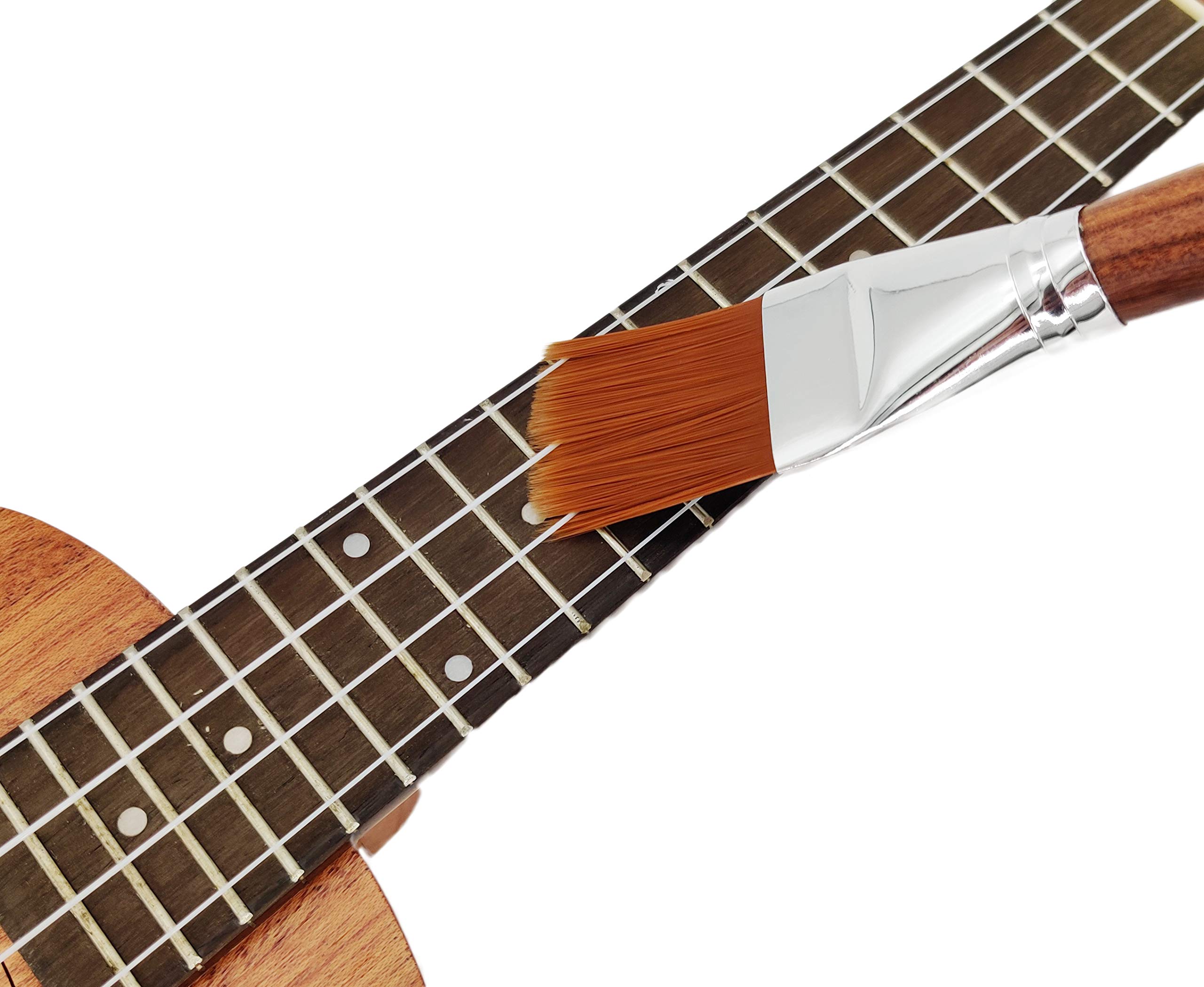 Guitar Cleaner Brush Guitar String Cleaner Keyboard Brush Instrument Cleaning Tool (Rosewood)