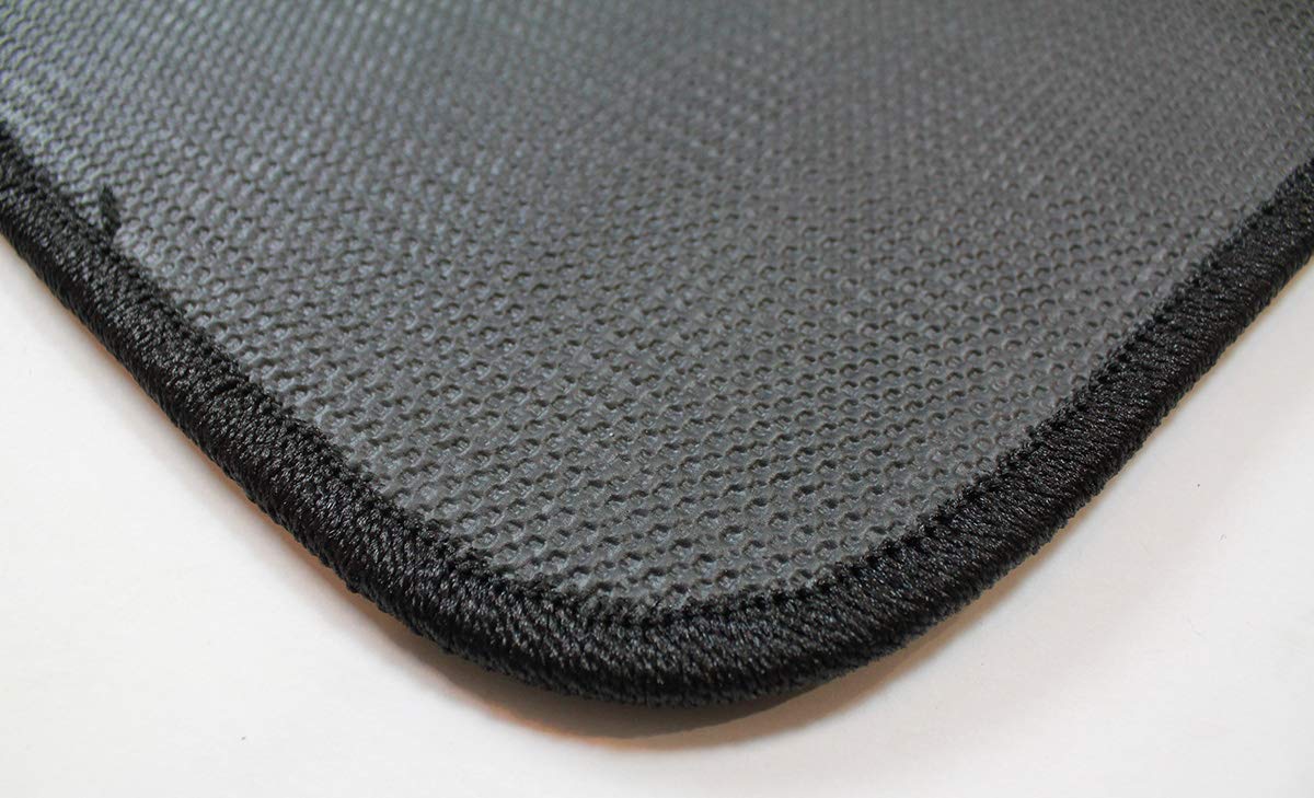 Auto Mat Store One-Piece Front Carpet Floor Mat with Serge Edges and Heel Pad Compatible with Ford E-Series/Econoline Vans (Black)