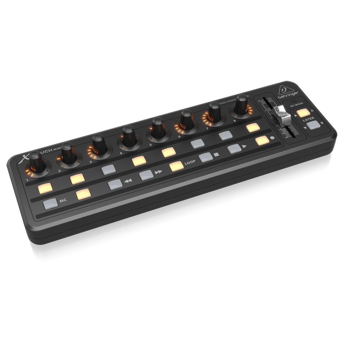 Behringer X-Touch Mini Universal USB Controller, Mackie Control Mode, 60mm Master Fader