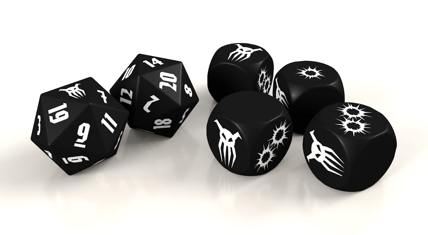 Modiphius Achtung! Cthulhu 2d20: Sun Dice Set, Multicolour