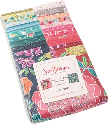 Cherry Guidry Sew Bloom Strip-Pies 40 2.5-inch Strips Jelly Roll Benartex 2.5 Inches STSWBPK 0