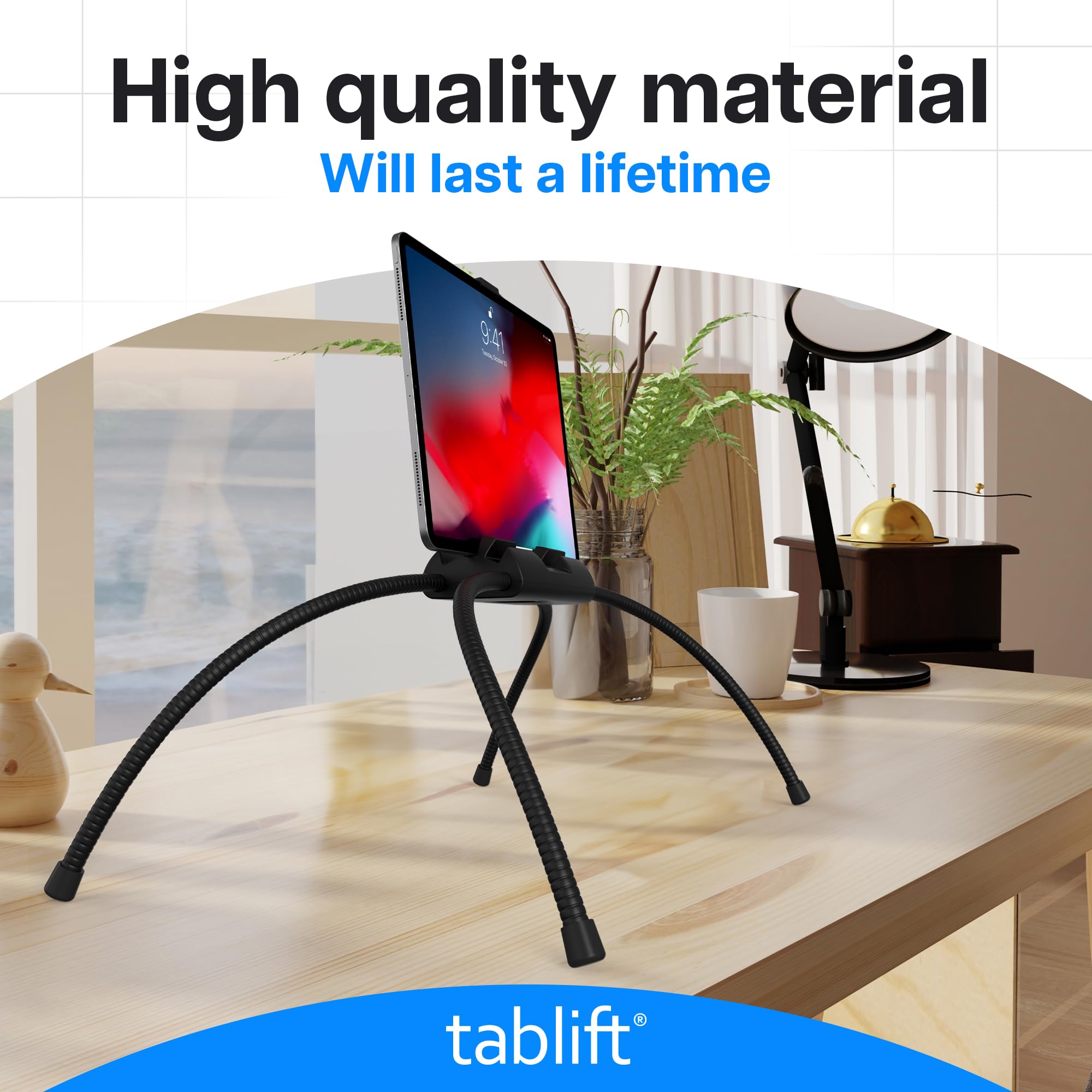 Tablift iPad Holder for Bed - Flexible Universal Tablet Stand - Mount - Bed or Table