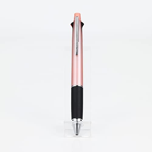 uni Jetstream Multi Pen 4 and 1, 0.38mm Ballpoint Pen (Black, Red, Blue, Green) and 0.5mm Mechanical Pencil, Baby Pink Body, Pink Gold (MSXE5100038.68)