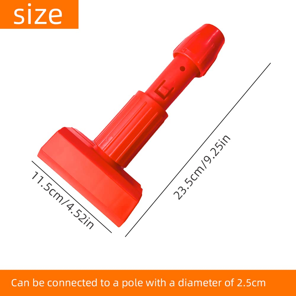 Commercial Mop Clamps-Quick Change Head Mop Handle -Heavy Duty Mop Head Replacement Holder Change Mop Handle -Commercial Gripper Mop Wet Mop Handle (KL-ZJ-RED)
