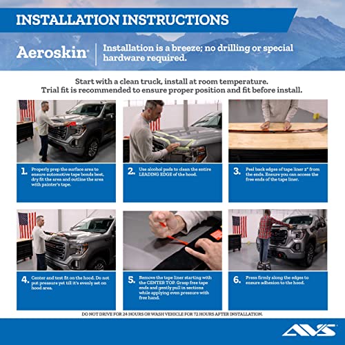 Auto Ventshade [AVS] Aeroskin Hood Protector | 2007 - 2017 Ford Expedition, Low Profile/Flush - Smoke | 322033