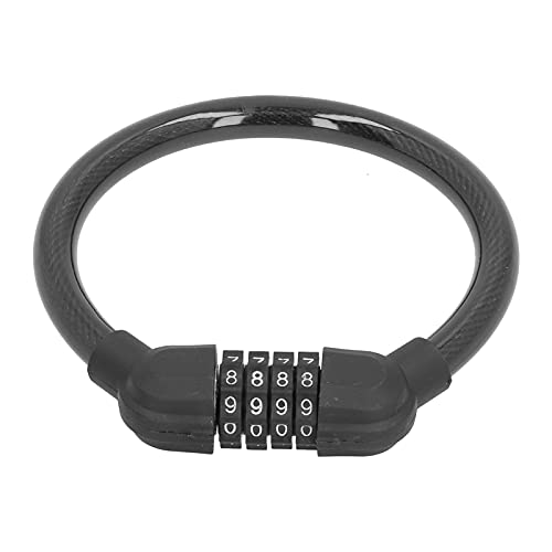 Bike Lock, Waterproof and Dustproof Bike Cable Lock Lightweight and Portable for Cycling(Black)