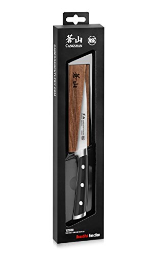 Cangshan TS Series 1020700 Swedish 14C28N Steel Forged 5-Inch Utility Knife and Wood Sheath Set