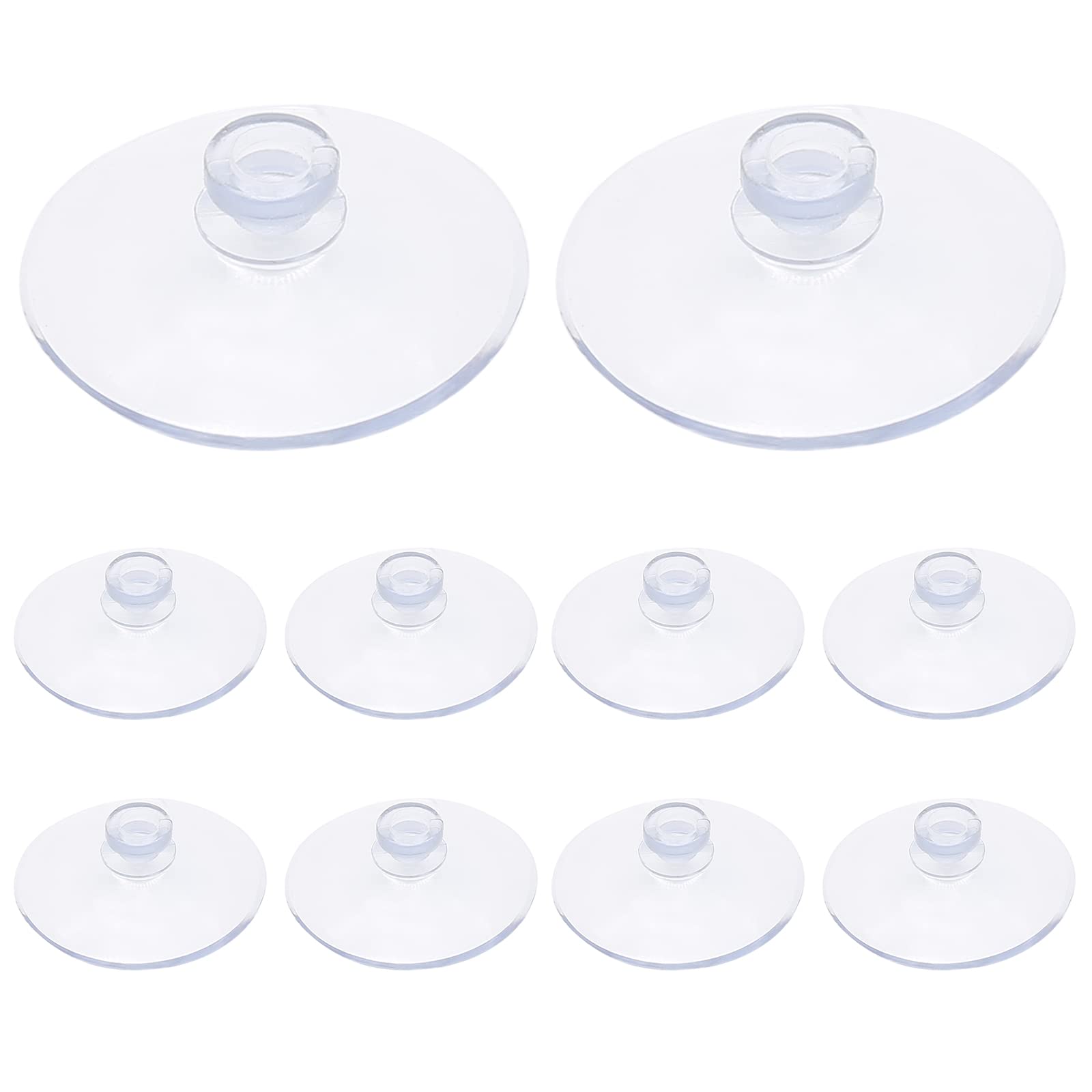 Litoexpe 10 Pieces Clear Suction Cups Without Hooks Without Holes, Small Professional Strength Sucker Pads for Home Decoration and Organization, 1.2 Inch