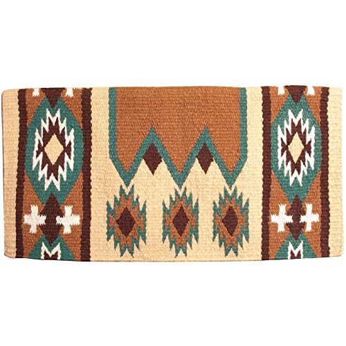 Mustang NZ Wool Laredo Saddle Blanket, Tan/Brown